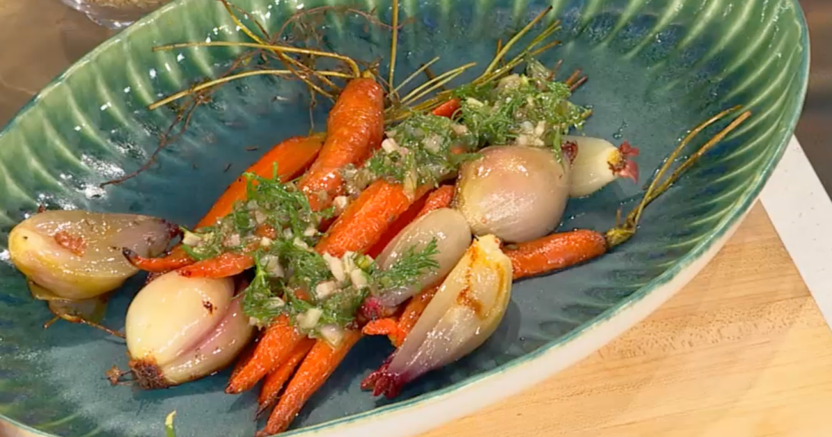 Chef Hillary Sterling’s Roasted Carrots With Dill Salsa Verde – Tamron ...